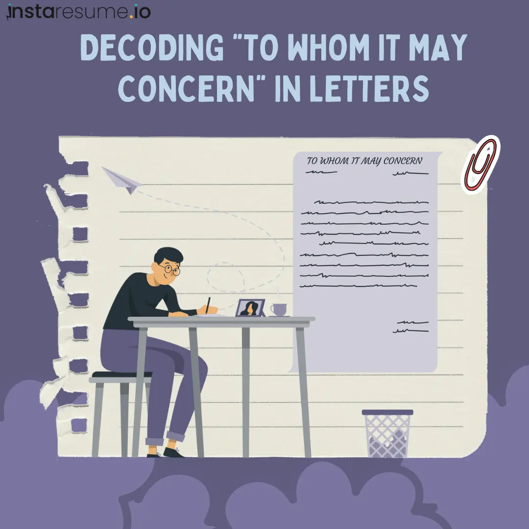 Decoding "To whom it may concern letter"